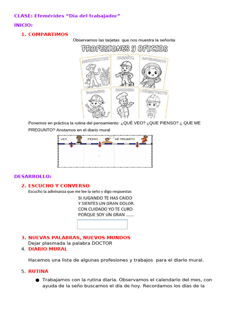 Clase Dia Del Trabajo | PDF