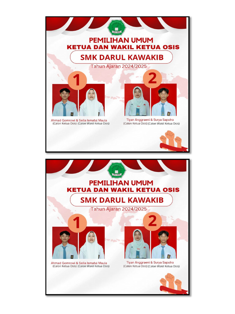 Kartu Pemilihan Osis | PDF
