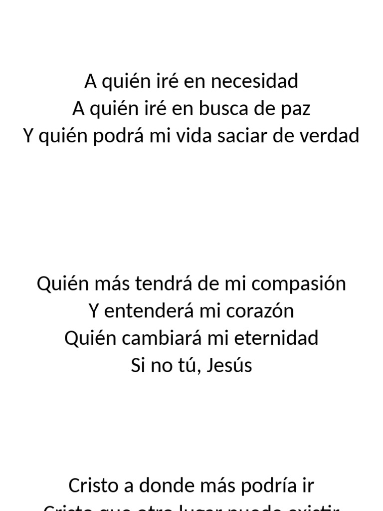 A Quién Iré | PDF