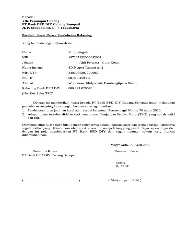 SURAT BU NING | PDF