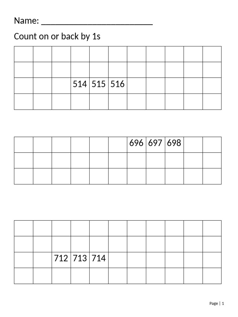 2nd Grade Fluency Counting On and Back 1s and 10s Complex V4 | PDF