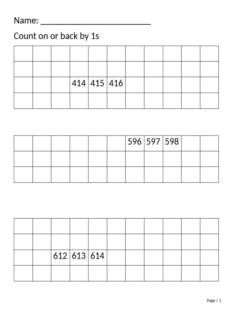 2nd Grade Fluency Counting On and Back 1s and 10s Complex V3 | PDF