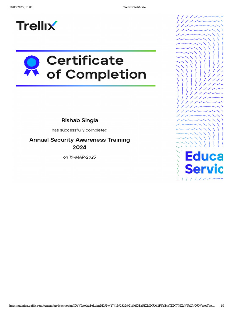 Trellix Annual Security Awareness Training 2024 | PDF