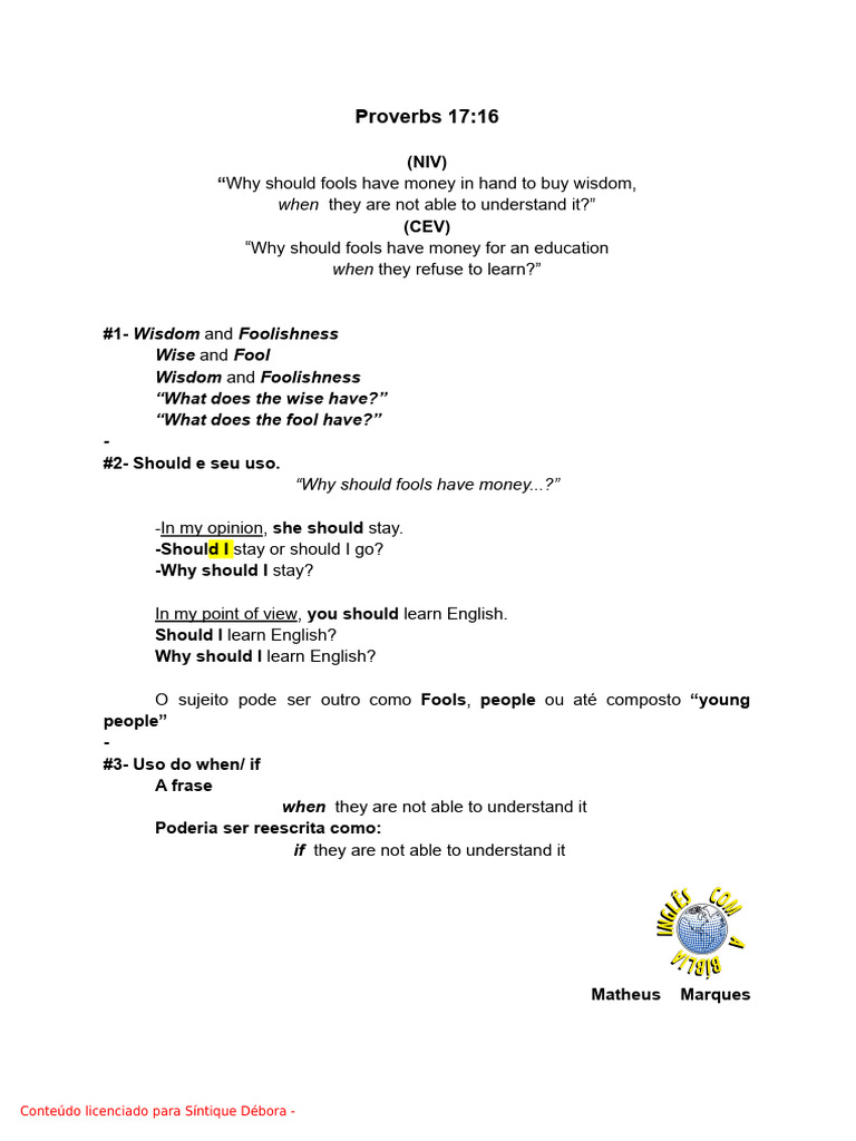 Day 23 Ingles Com A Biblia Intensivo | PDF
