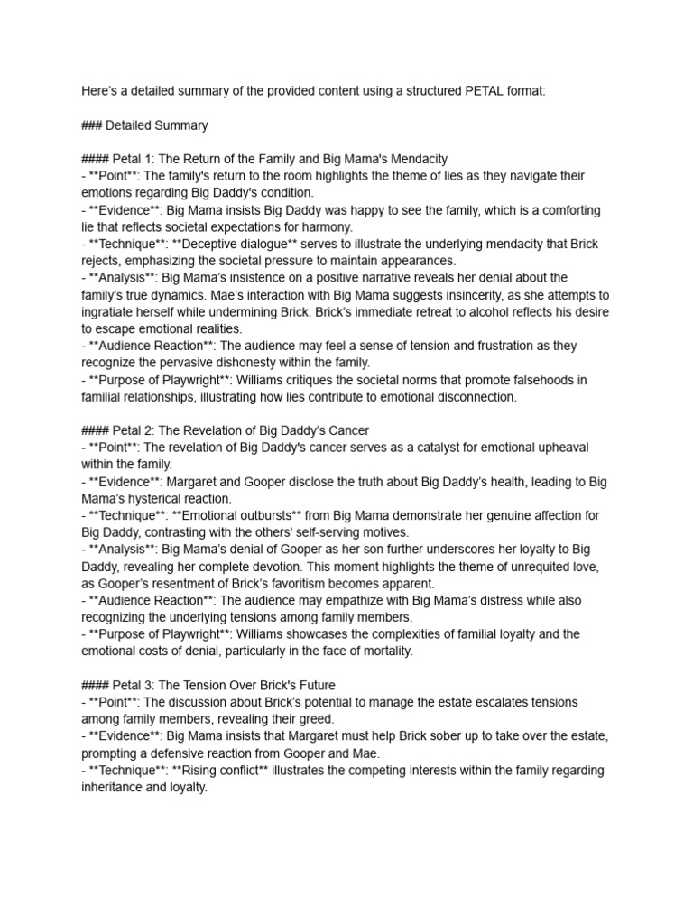 Cat On A Hot Tin Roof ACT 3 | PDF | Love | Deception