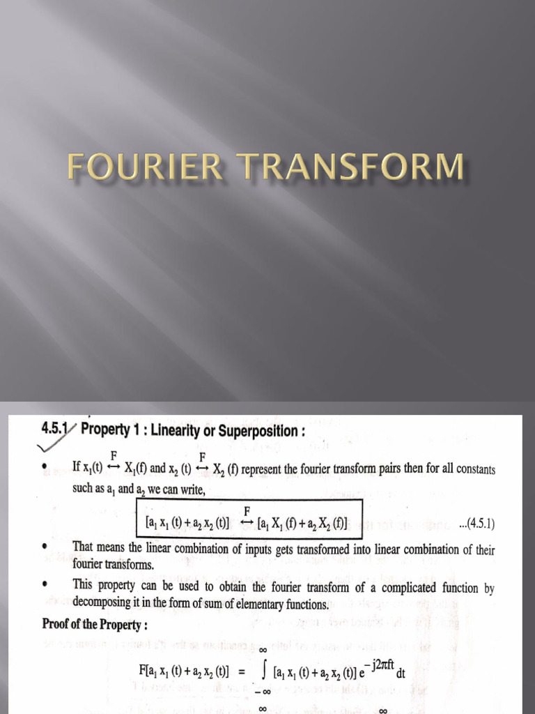Fourier Transform Property | PDF