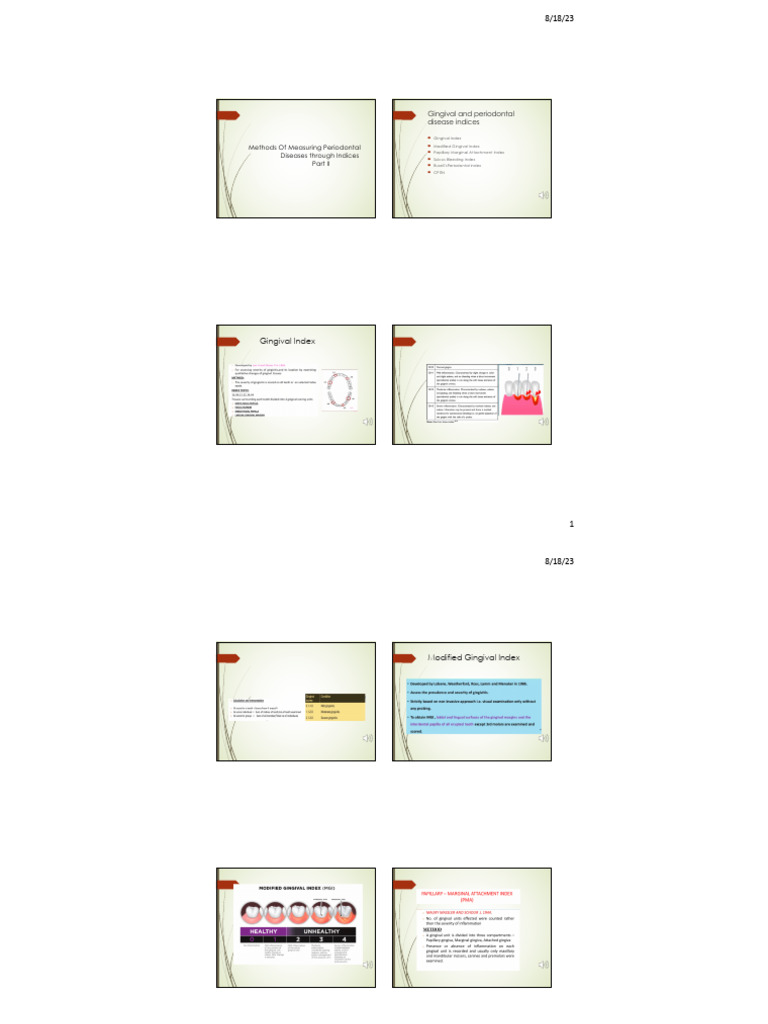 14B Periodontal Indices - Part II 2 2 | PDF