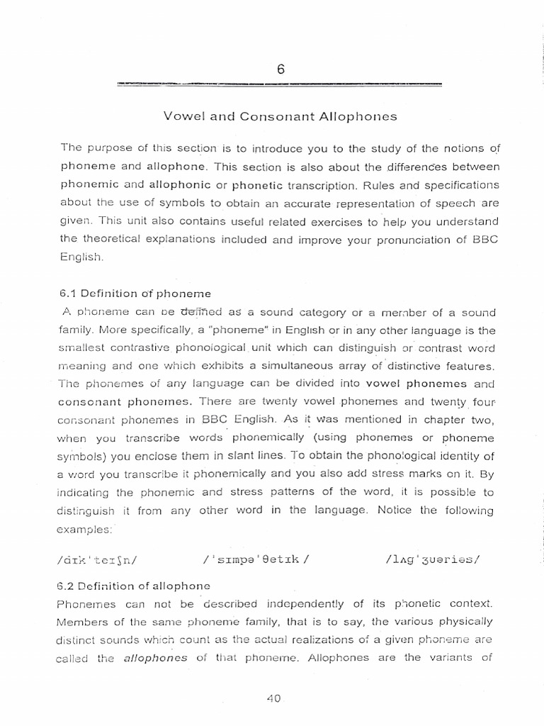 Allophonic Transcription | PDF | Phoneme | Consonant