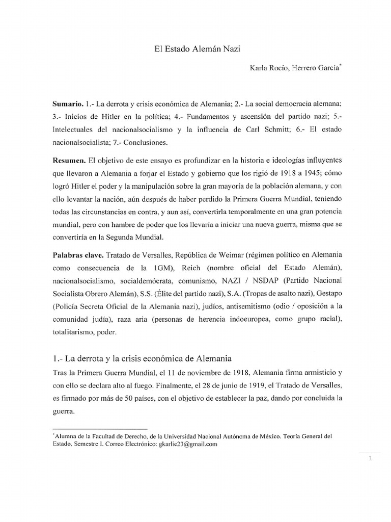 El Estado Alemán NAZI PDF | PDF