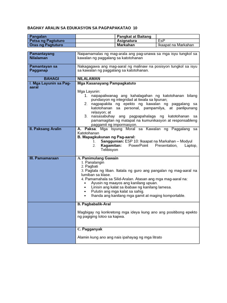 Lesson Plan | PDF