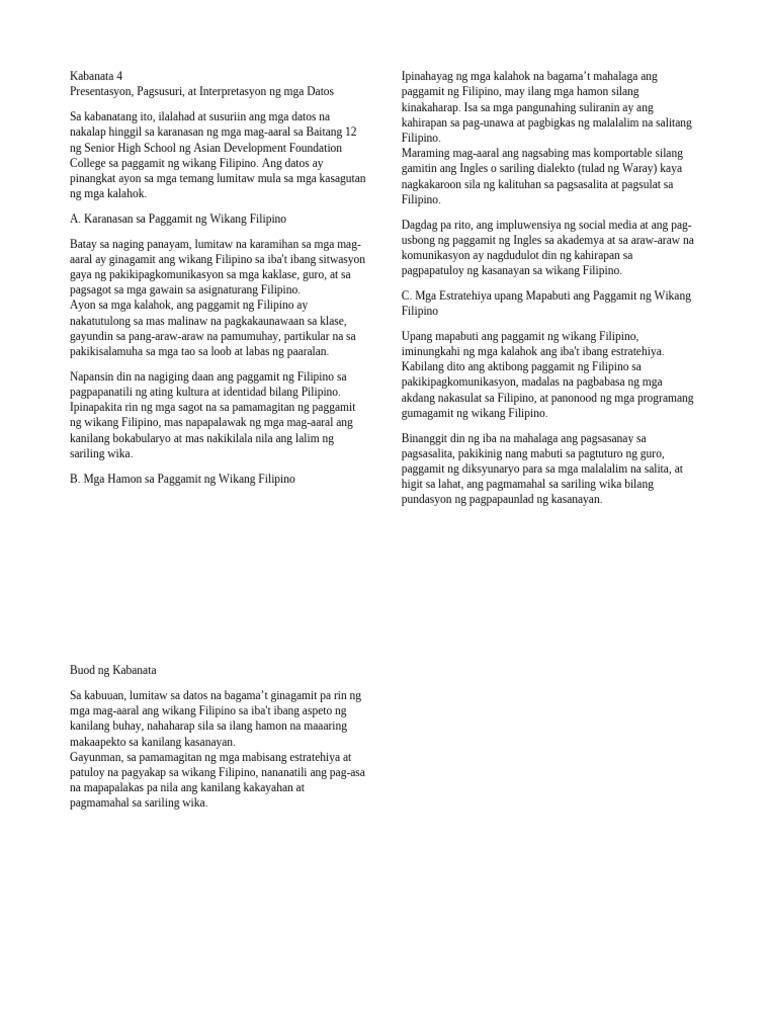 Kabanata4 2columns | PDF