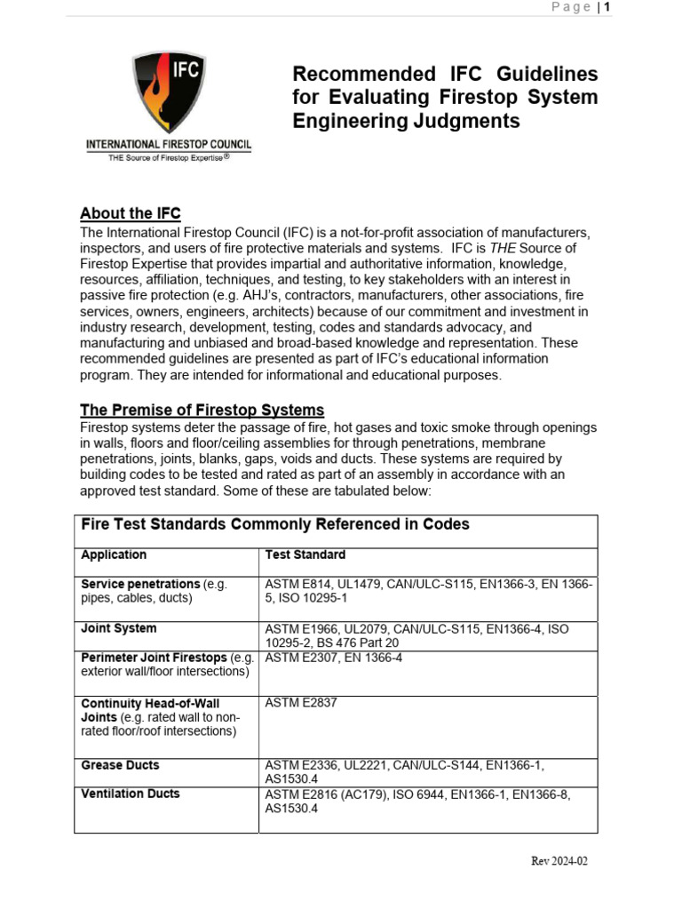 IFC Guidelines for Firestop EJs Evaluation | PDF | Building Engineering | Building Technology
