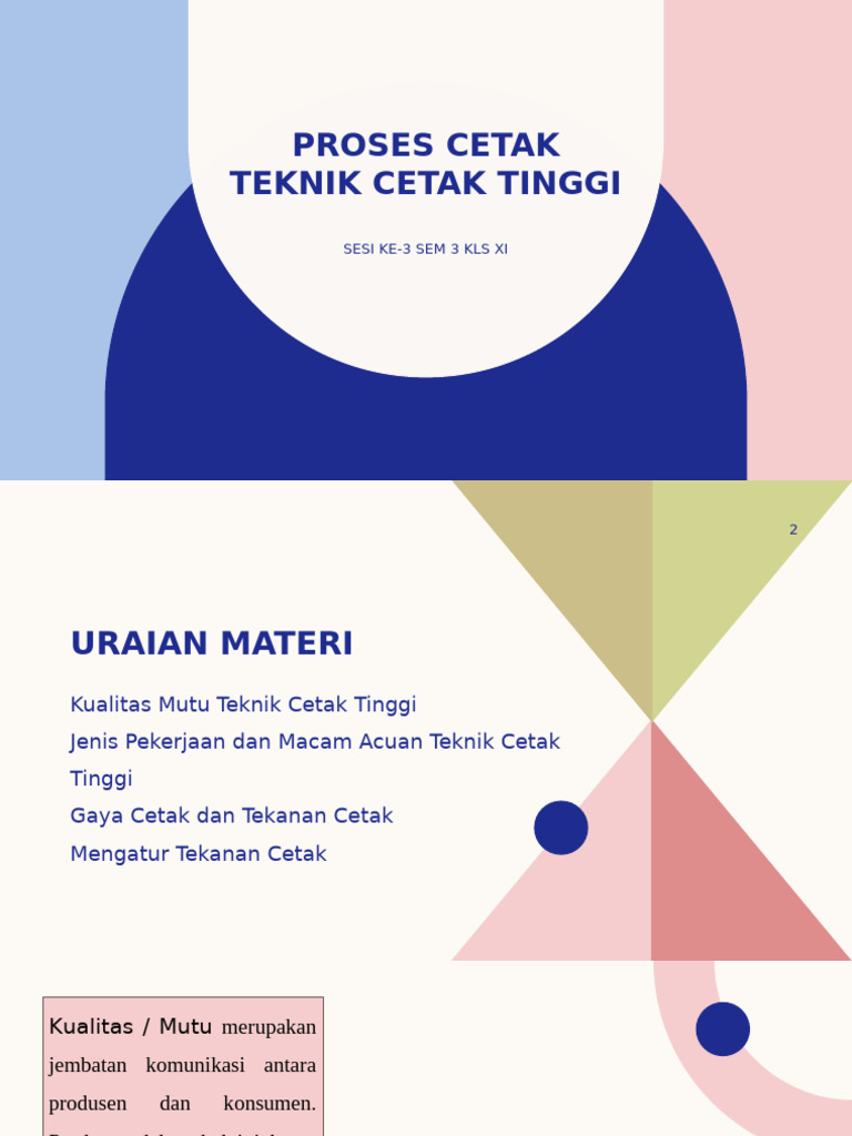 Sesi 3 Kls 11 Sem 3 Proses Cetak Dalam Cetak Tinggi | PDF