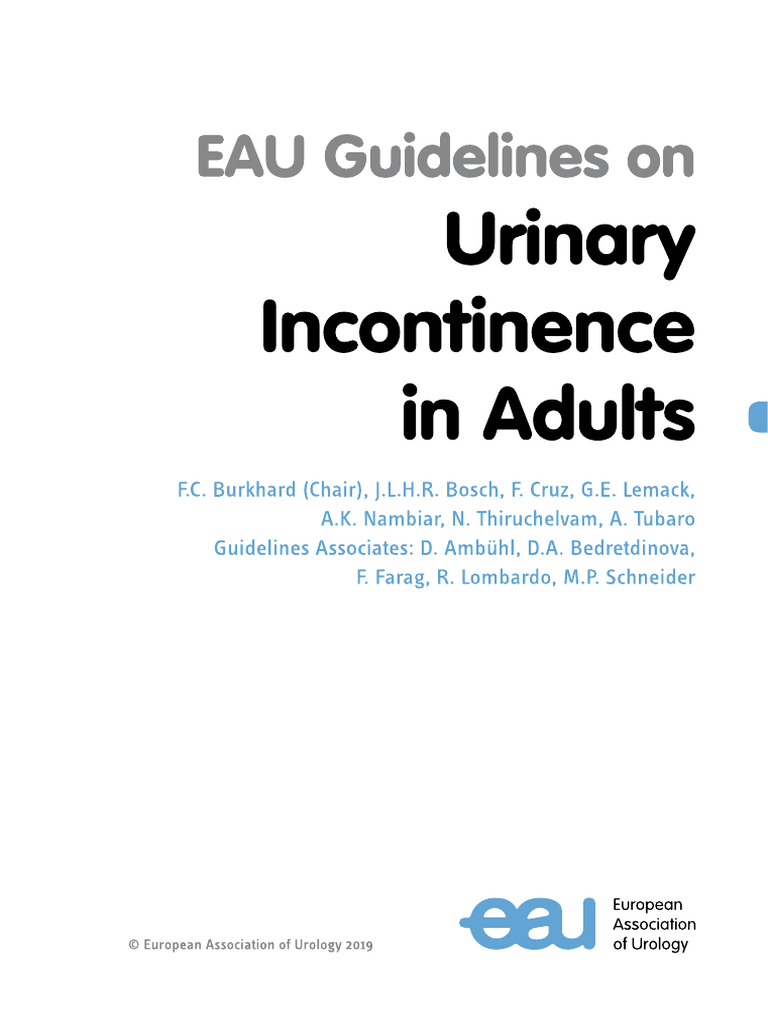 EAU Guidelines On Urinary Incontinence in Adults | PDF
