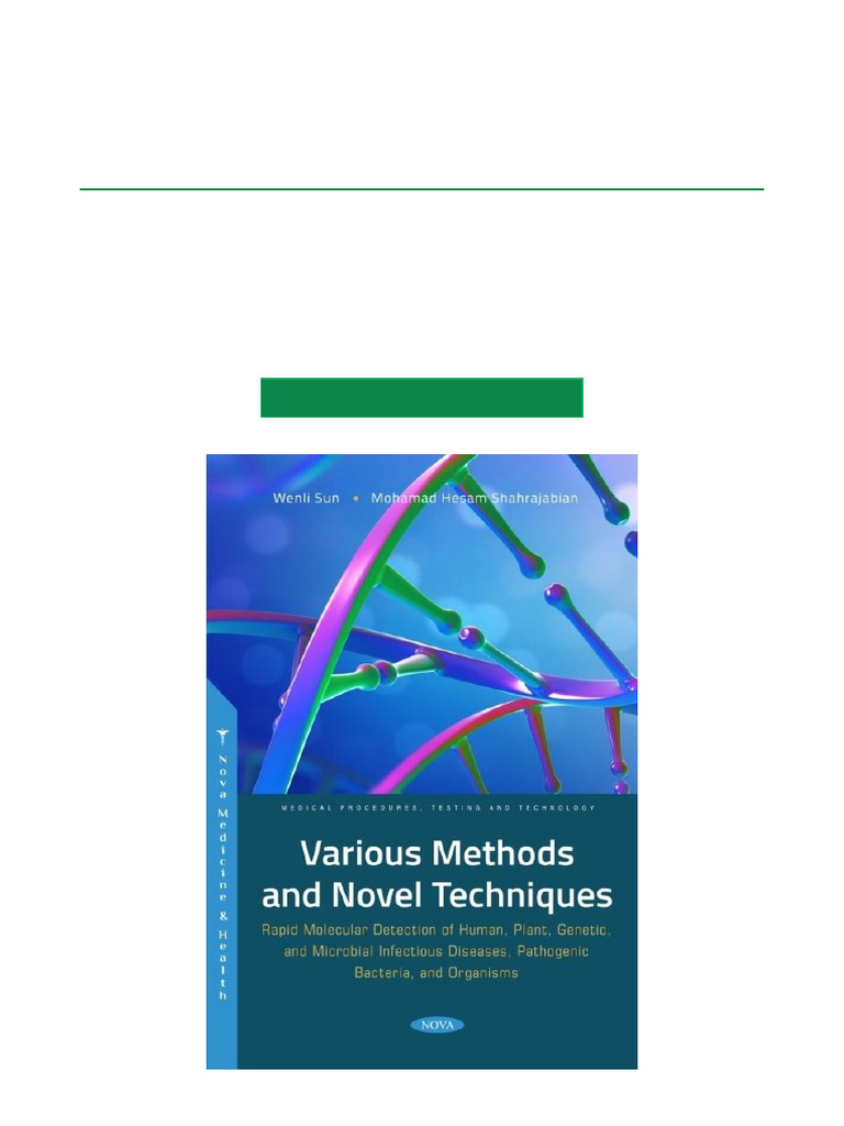 Various Methods And Novel Techniques Rapid Molecular Detection Of Human