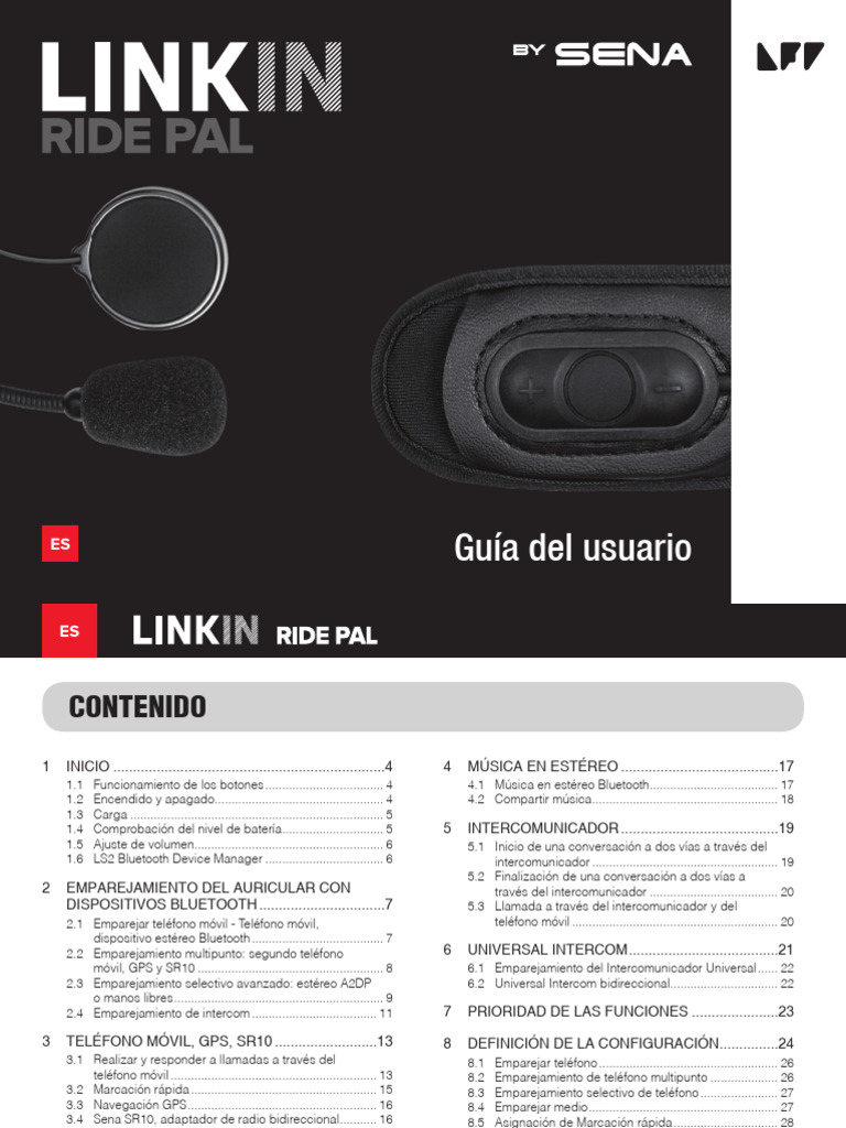 Usersguide LS2 v1.0 Es 170124 | PDF | Bluetooth | Teléfono