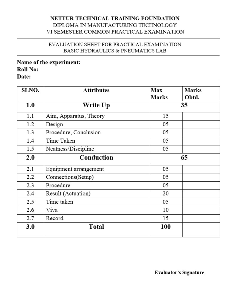 Lab Evaluation Sheet | PDF