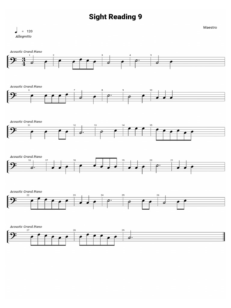 Sight Reading 9 | PDF