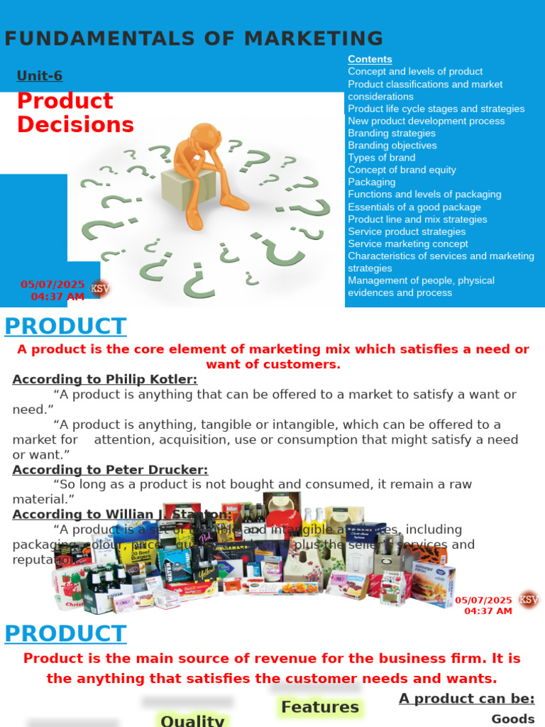 Unit 6 Product Decisions | PDF | Marketing | Product (Business)
