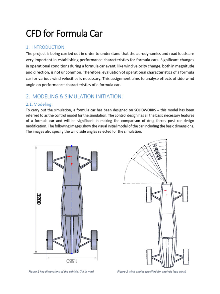 Report - Formula Car Analysis | PDF | Drag (Physics) | Lift (Force)