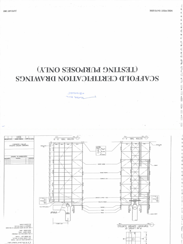 Drawings Scaffolding Test | PDF