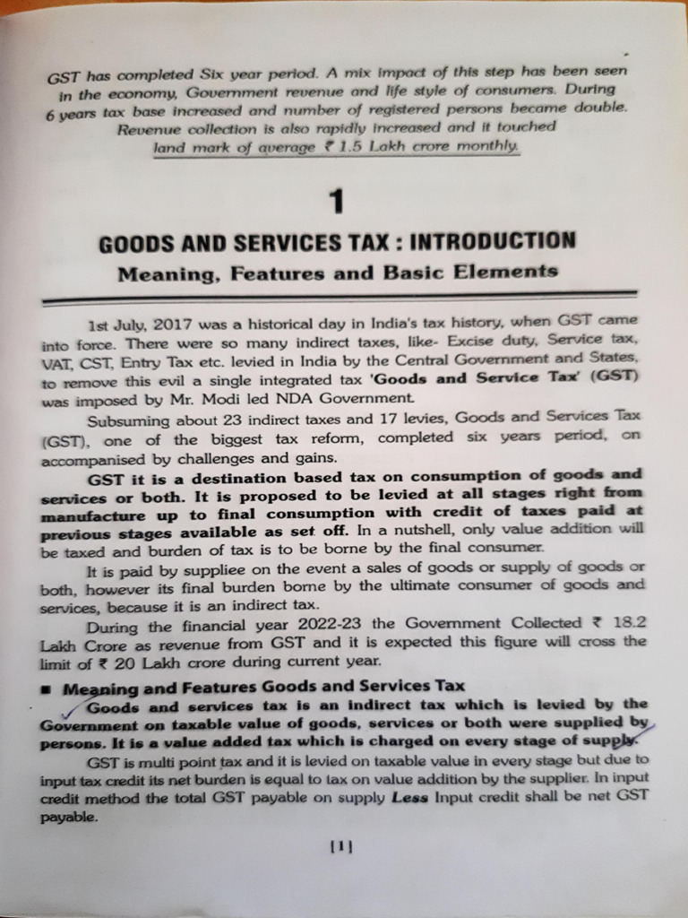 GST Intro 1 | PDF