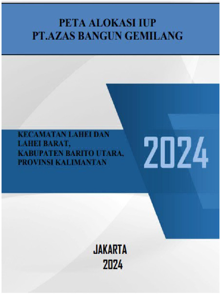 Peta Alokasi Iup PT - Azas Bangun Gemilang | PDF