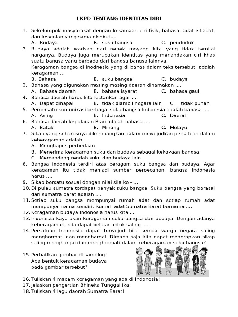 LKPD Pendidikan Pancasila Tentang Identitas Diri | PDF