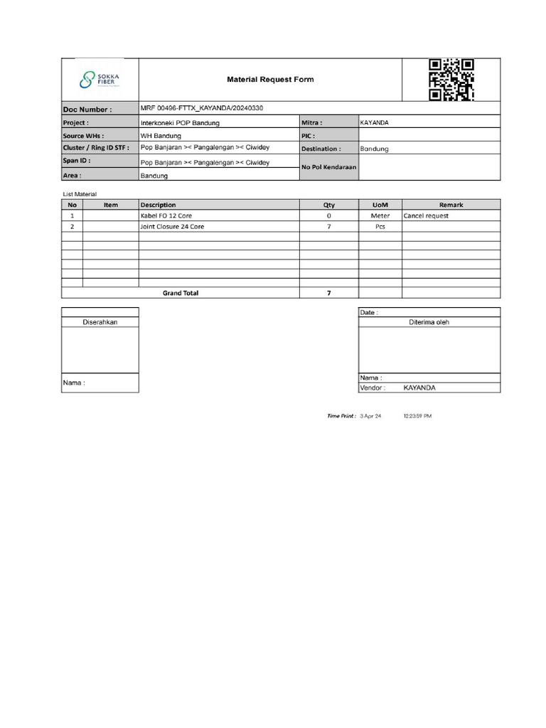 MRF 00496-FTTX - Kayanda - 20240330 | PDF