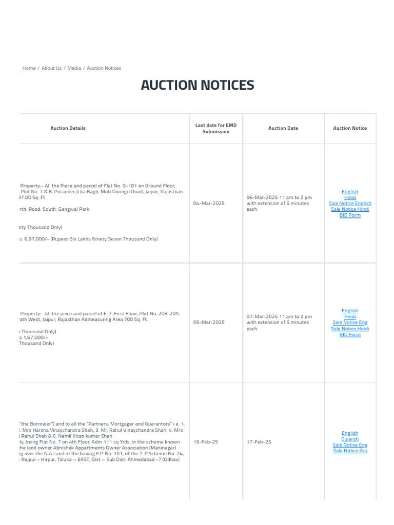 Auction Notices | PDF
