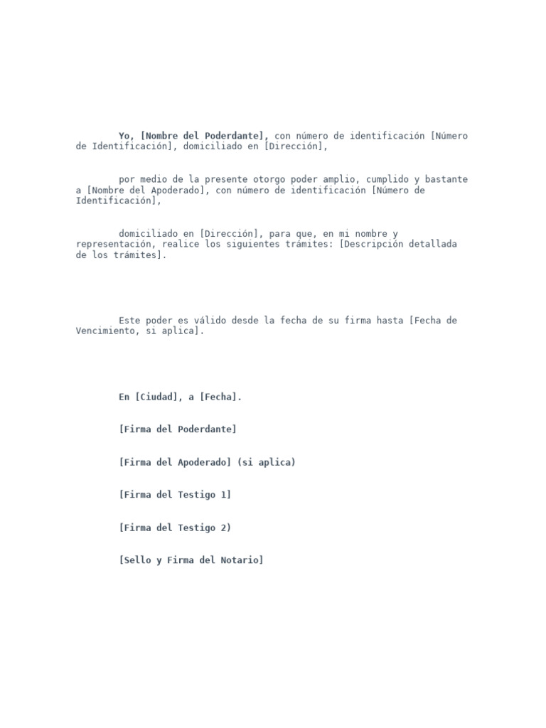 Carta Poder Notarial | PDF