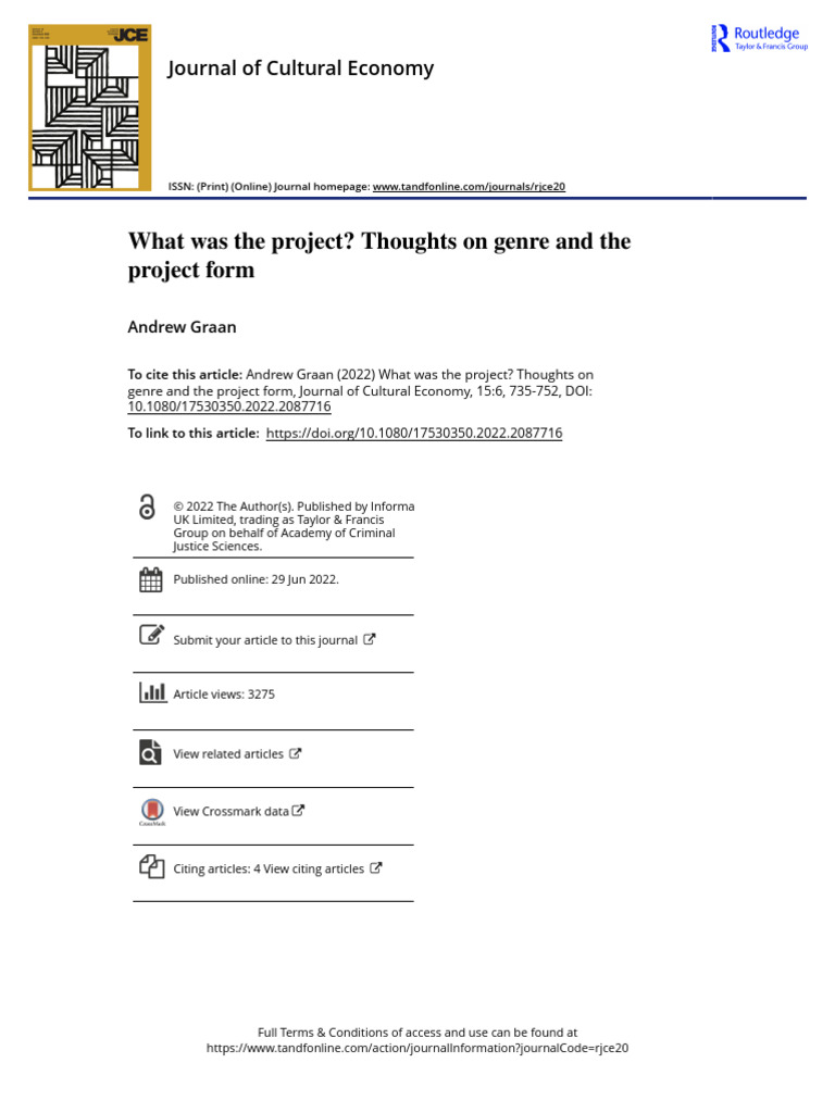 What Was The Project Thoughts On Genre and The Project Form | PDF ...