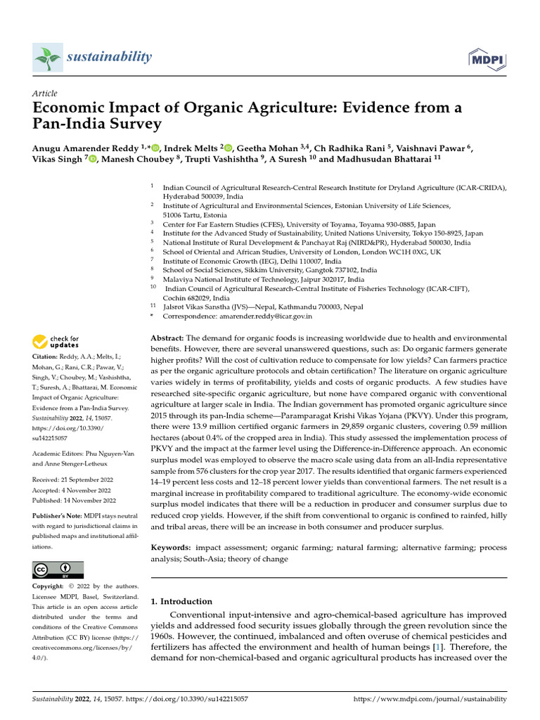 Sustainability 14 15057 v2 Organic Farming | PDF | Organic Farming ...
