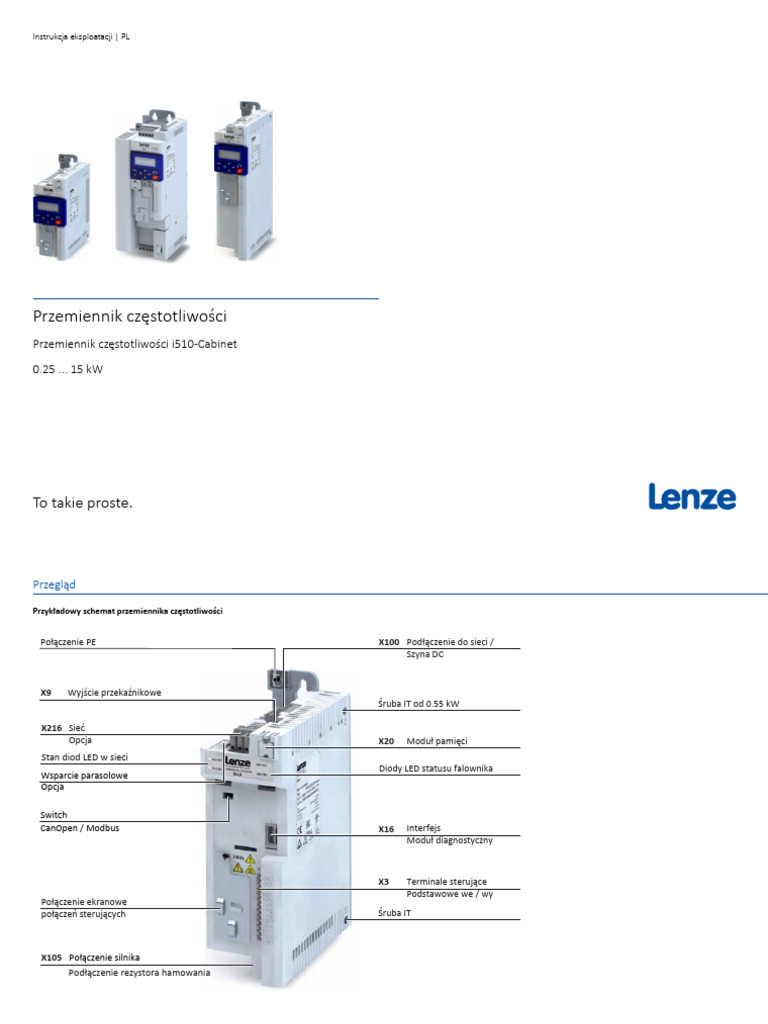 Manual Lenze I510 PL | PDF