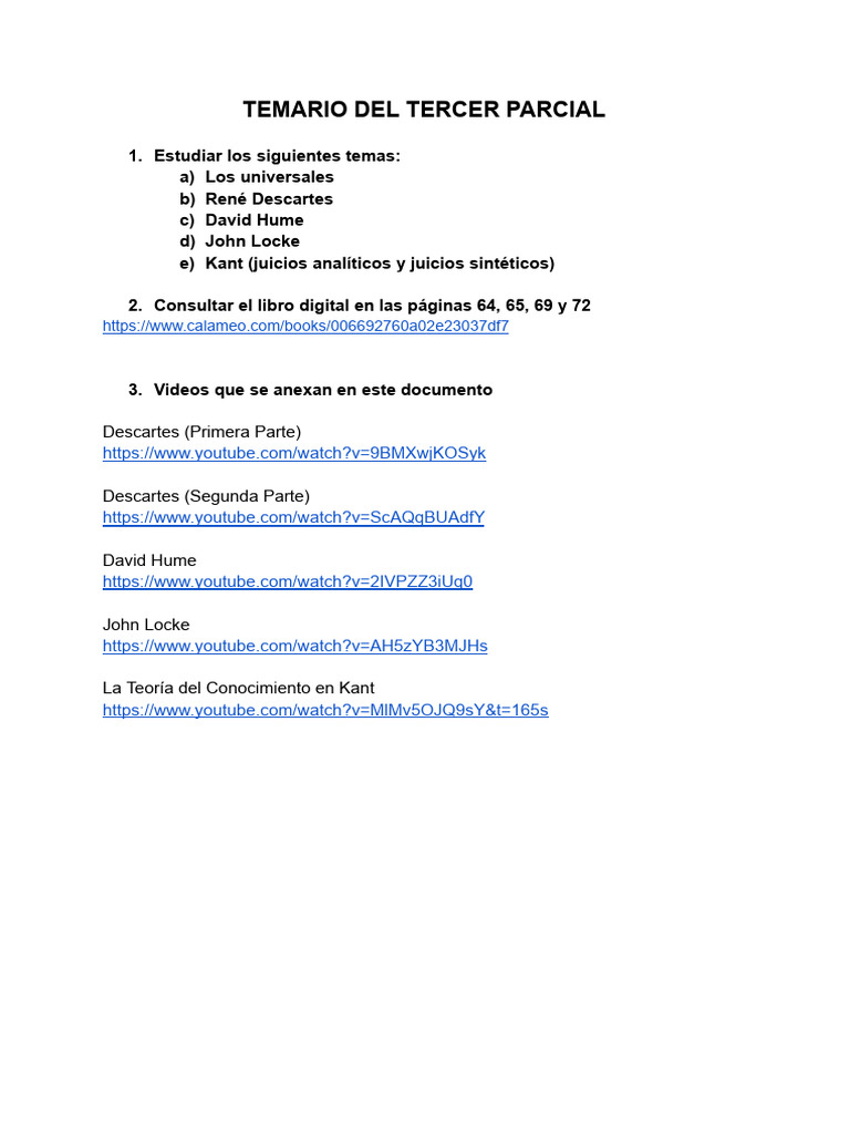 Temario Del Tercer Parcial | PDF