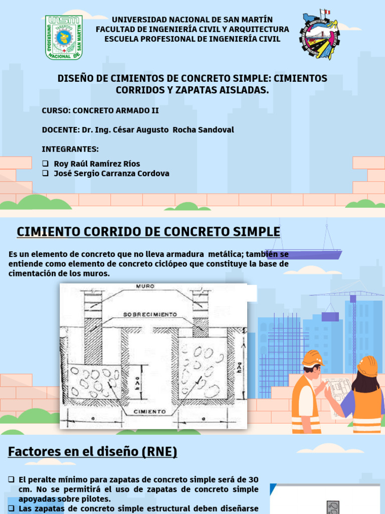Diseño de Cimientos de Concreto Simple | PDF | Fundación (Ingeniería ...