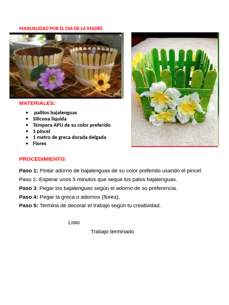 Manualidad para Mamá | PDF
