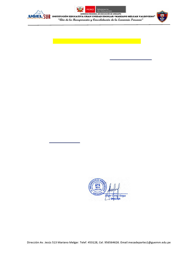 Comunicado 008-2025-Ie.g.u.e.mmv - Buen Inico Del Año Escolar | PDF