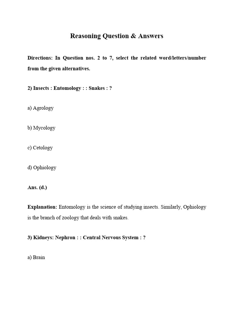 FACT-Reasoning-Question-Paper | PDF | Nerve | Human Anatomy