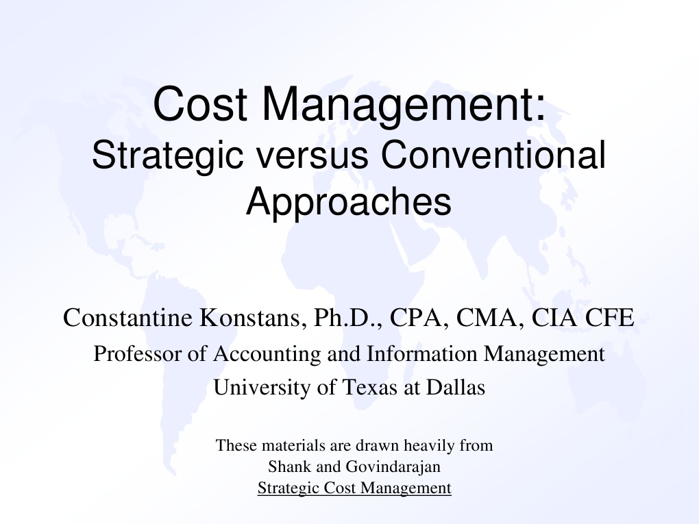 Cost Management:: Strategic Versus Conventional Approaches | PDF | Cost ...