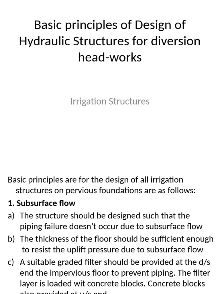 Hydraulic Structures | PDF | Soil Mechanics | Force