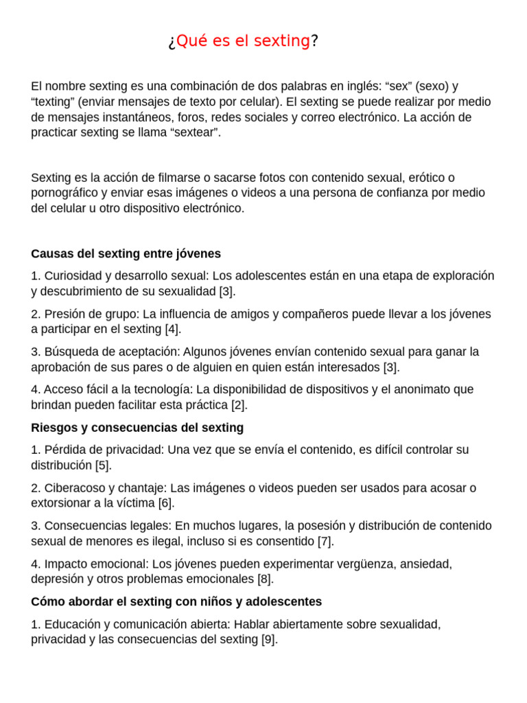 Qué Es El Sexting | PDF
