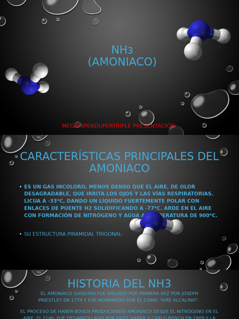 Características y Usos del NH3 | PDF | Amoníaco | Fertilizante