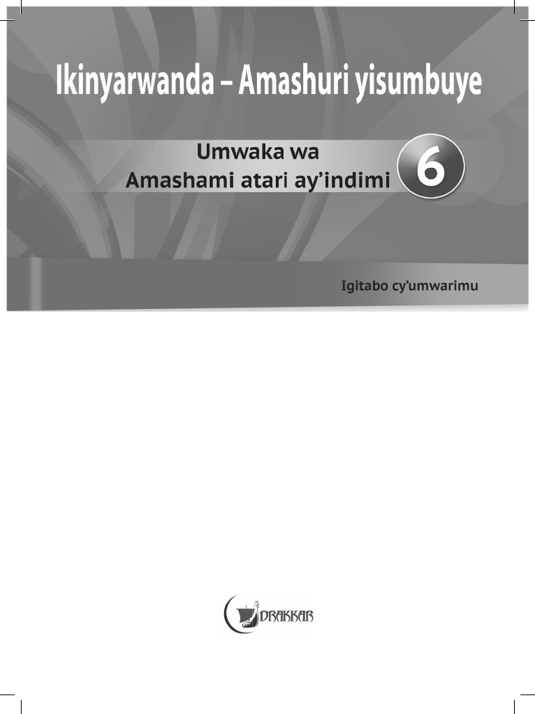 Kinyarwanda S6 Other Streams TG | PDF