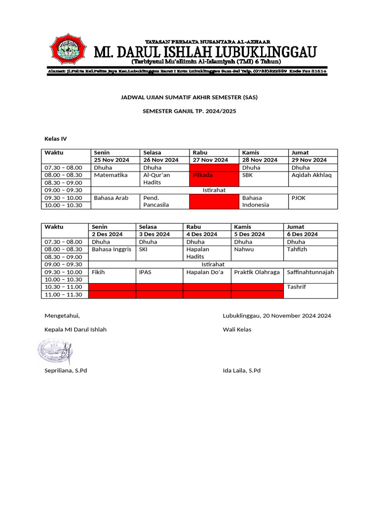 Jadwal 4 | PDF