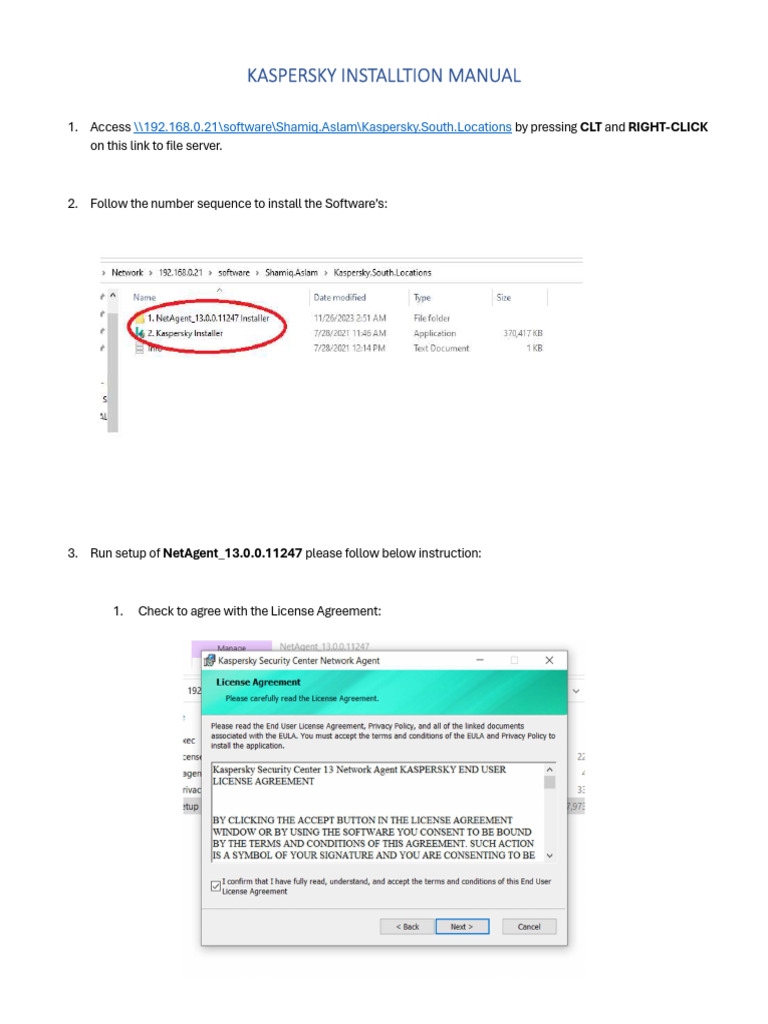 Kaspersky Installation Manual Guide | PDF