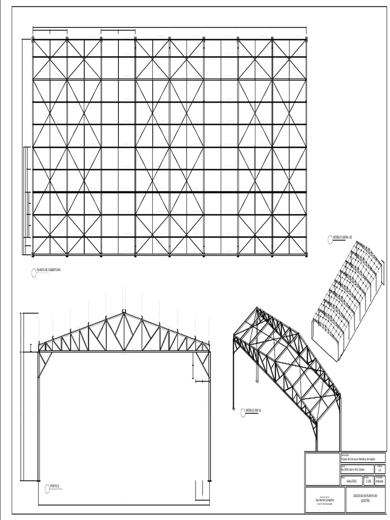 Galpão Projeto Final R00 Estruturas 1 | PDF
