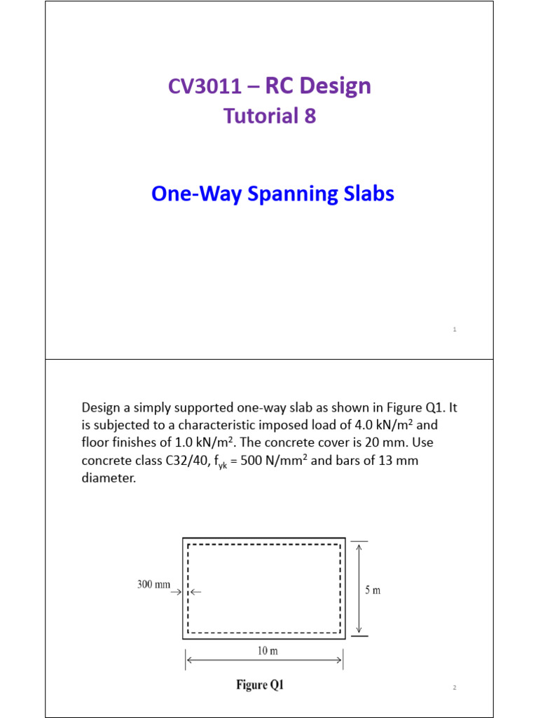 CV3011 Tutorial 08 Solution | PDF