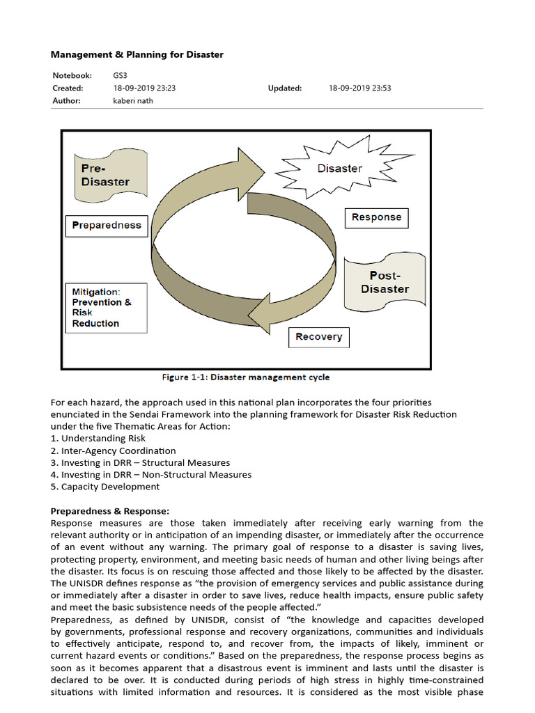 Management & Planning For Disaster | PDF | Emergency Management