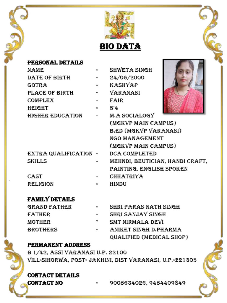 Bio Data Premm | PDF